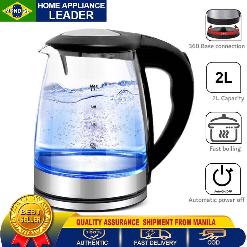 Electric Kettle 2L 1500W High Power Fast Heating Home Anti Scalding ...