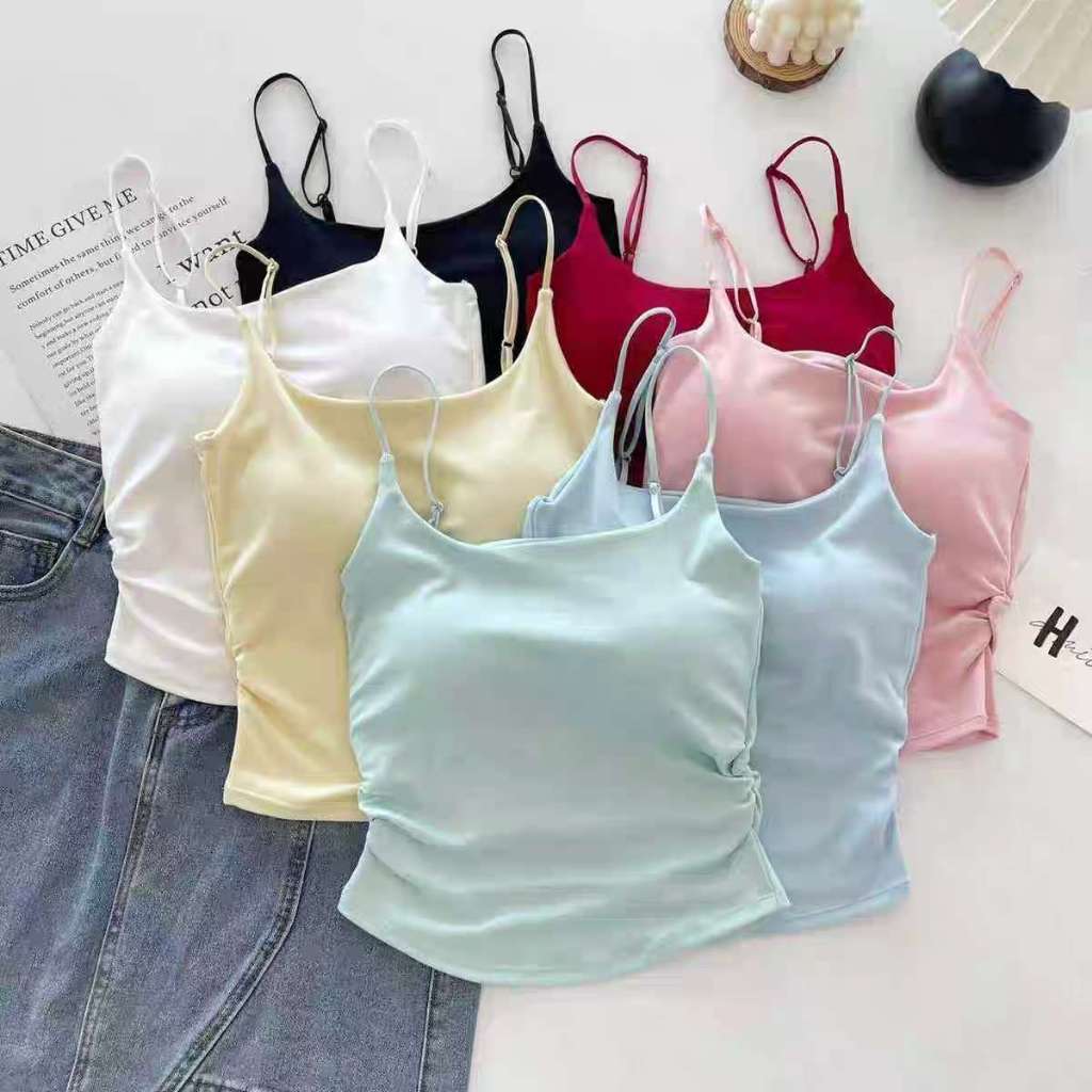 Women's backless Spaghetti strap with breast Pad adjustable strap Sexy ...