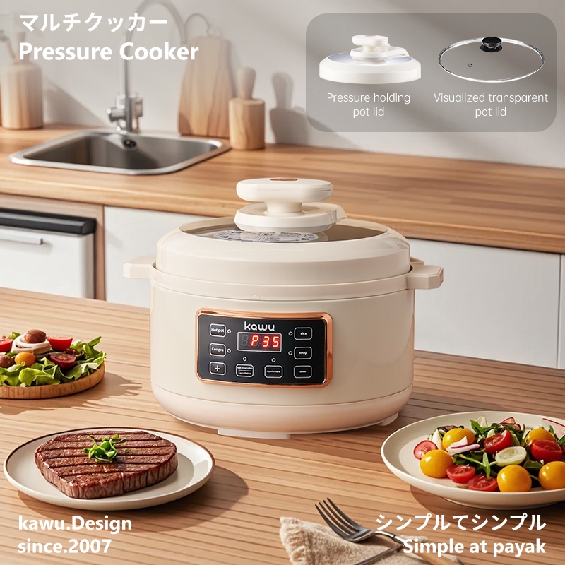 【Kawu】pressure cooker heavy duty Household 3L Non-stick Simple one-click operation rice cooker ...