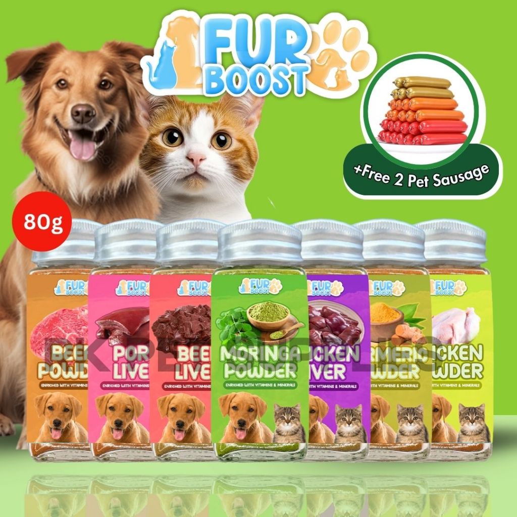 Free 2pcs Pet Sausage Treat Furboost Appetite Booster Powder Pet Dog ...