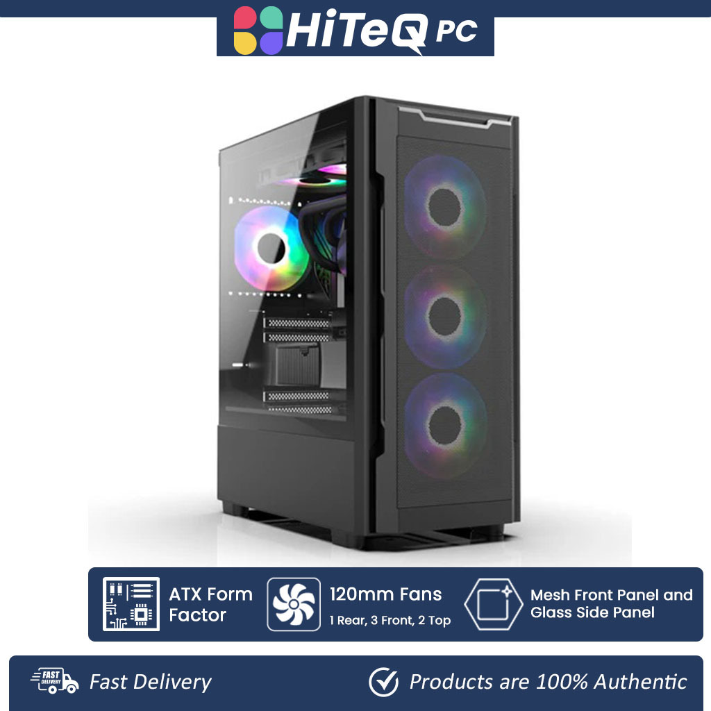 HiteqPC | Trendsonic ATX PC Case UR16A Uriel With Free 4 120mm ARGB Fans | Shopee Philippines
