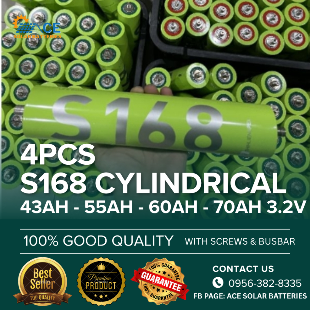 4PCS - S168 3.2v 70AH / 60AH / 43AH - LITHIUM ON PHOSPHATE LIFEPO4 ...