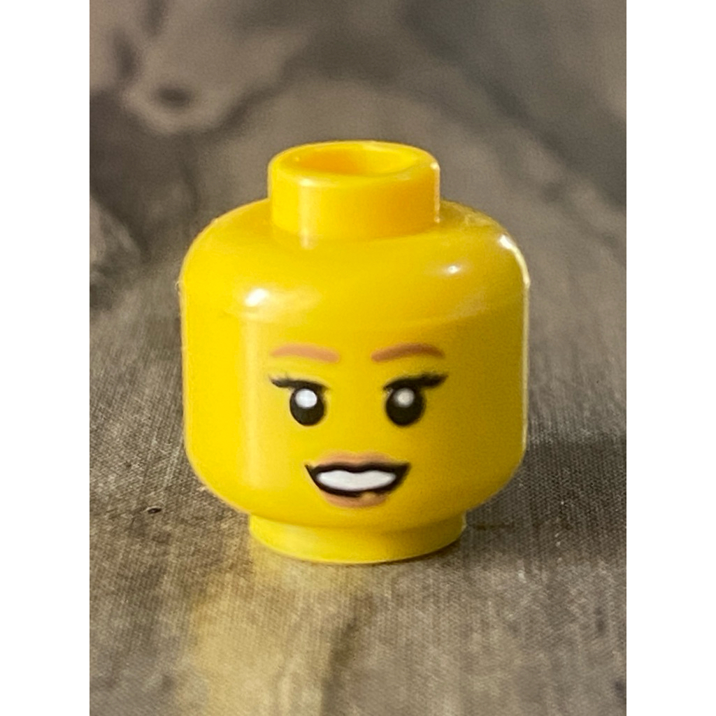 LEGO Minifigure, Head - Female Eyebrows, Single Eyelashes, Open Mouth ...