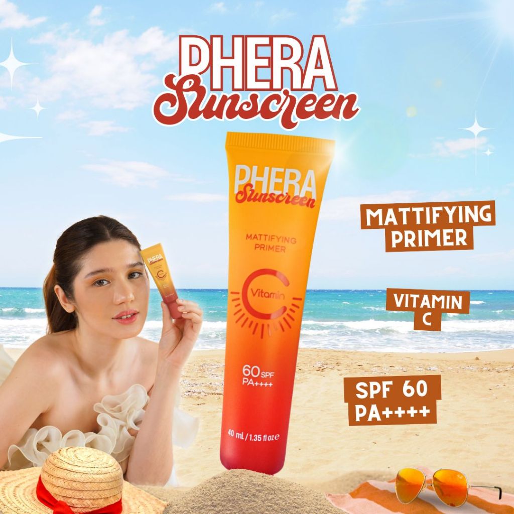 Phera Sunscreen (matte sunscreen) 40ml SPF 60 | Shopee Philippines