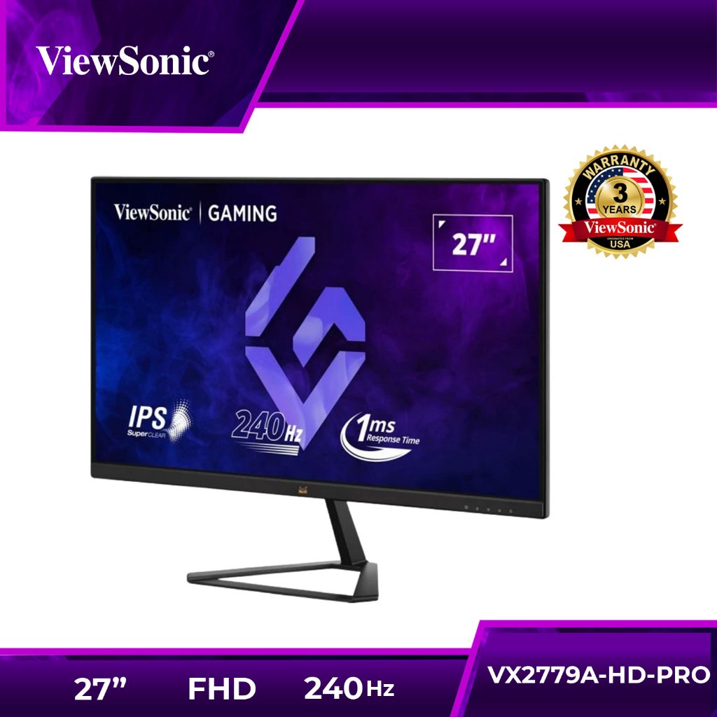 ViewSonic VX2779A-HD-PRO 27" FHD 1920 x 1080 240Hz 1ms IPS Technology ...