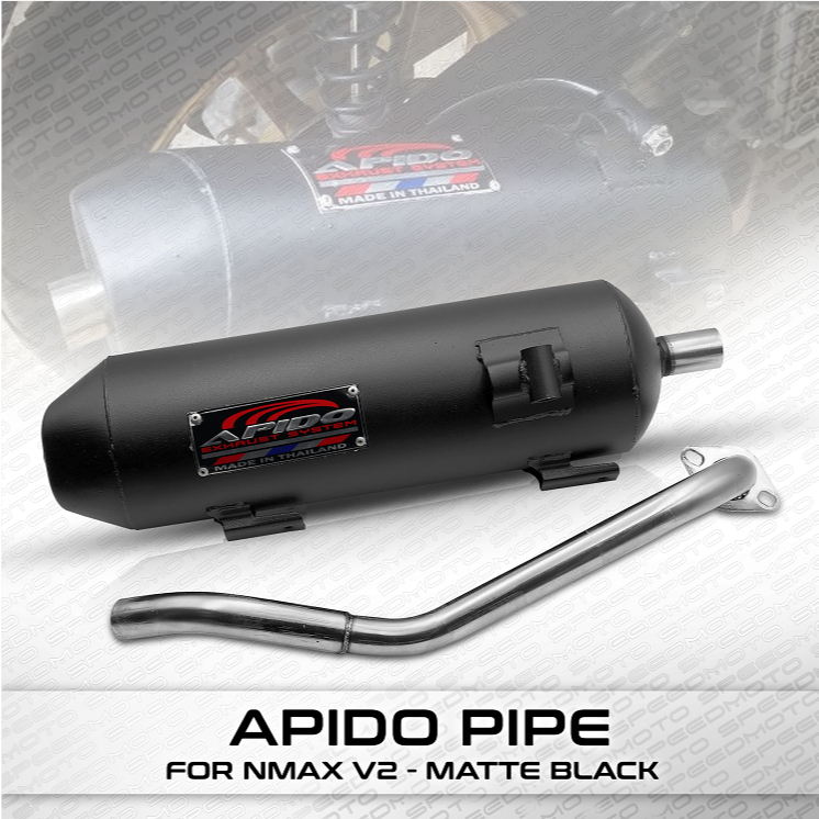 YAMAHA NMAX V2 APIDO PIPE MUFFLER FULL EXHAUST SYSTEM STAINLESS ELBOW ...