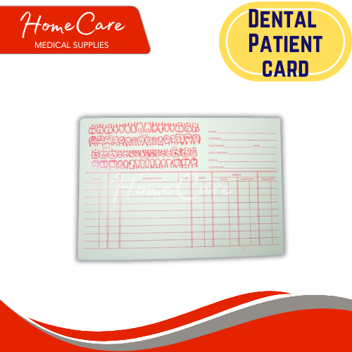 Dental Patient Record Card (80 pieces) / Dental Index Card | Shopee ...