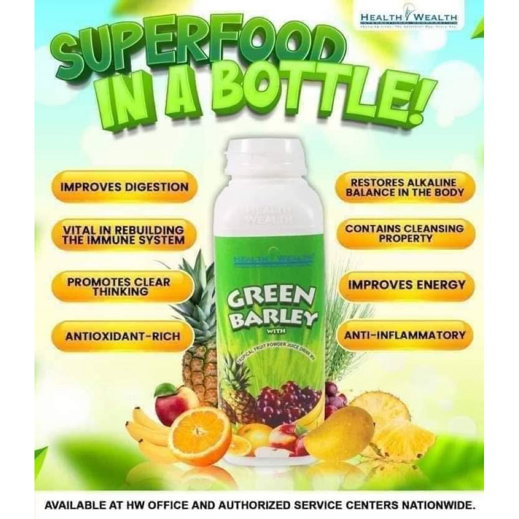 GREEN BARLEY with TROPICAL Fruit Juice Powder Drink Mix | Shopee ...