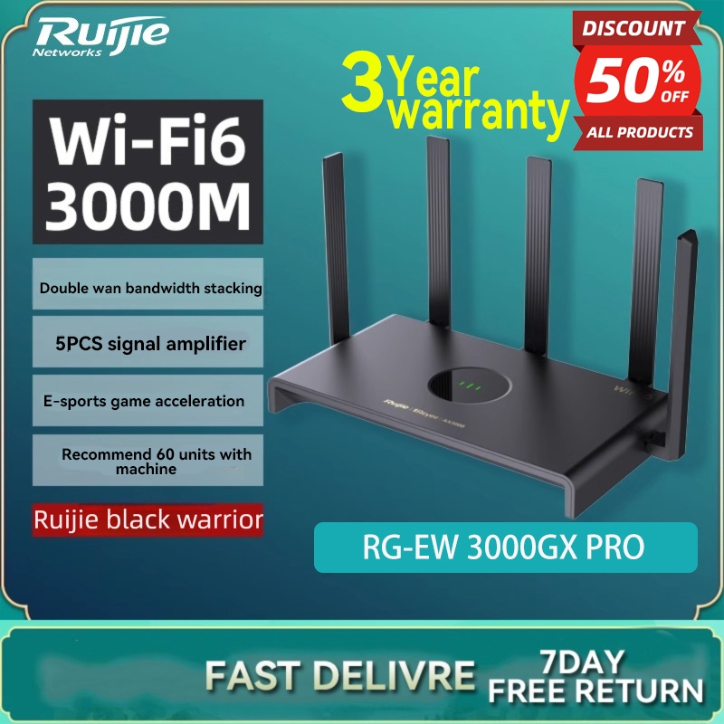 Ruijie-Reyee RG-EW3000GX PRO 3000M Wi-Fi 6 Dual-band Gigabit Gaming ...