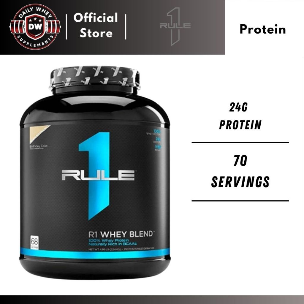 RULE 1 R1 Whey Protein 5LB | 70 Servings | 24G Protein Supplement ...