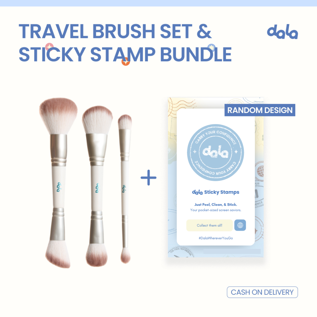 DALA Two Easy Travel Brush Set - Dual Ended Soft Synthetic Bristles ...