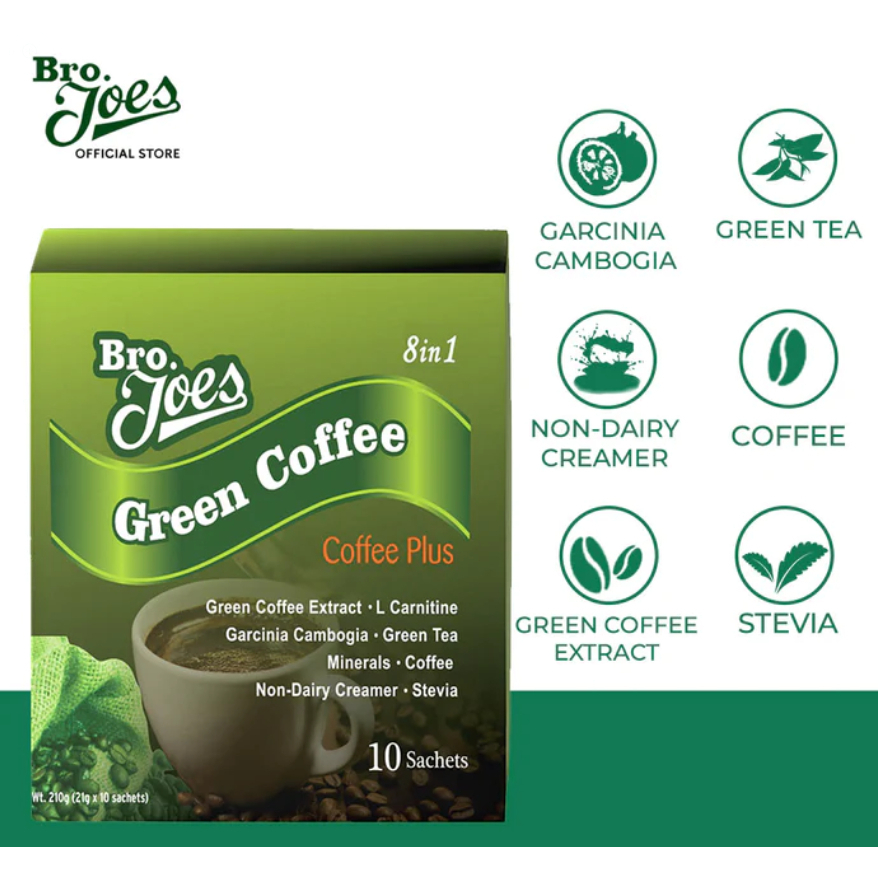 bro. joe green coffee plus (10 BOXES+ 1 FREE) | Shopee Philippines