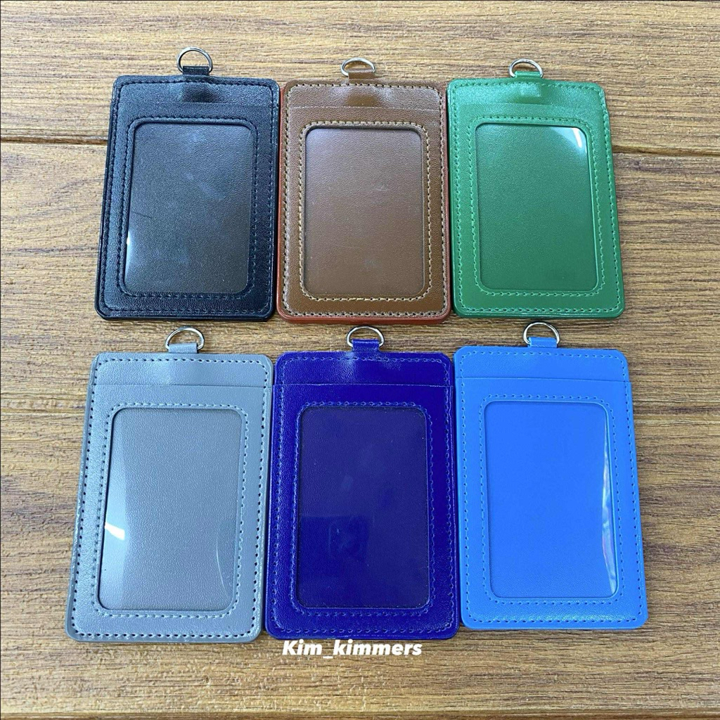 ID Case Leather Vertical id case card holder with clear id window & 1 ...