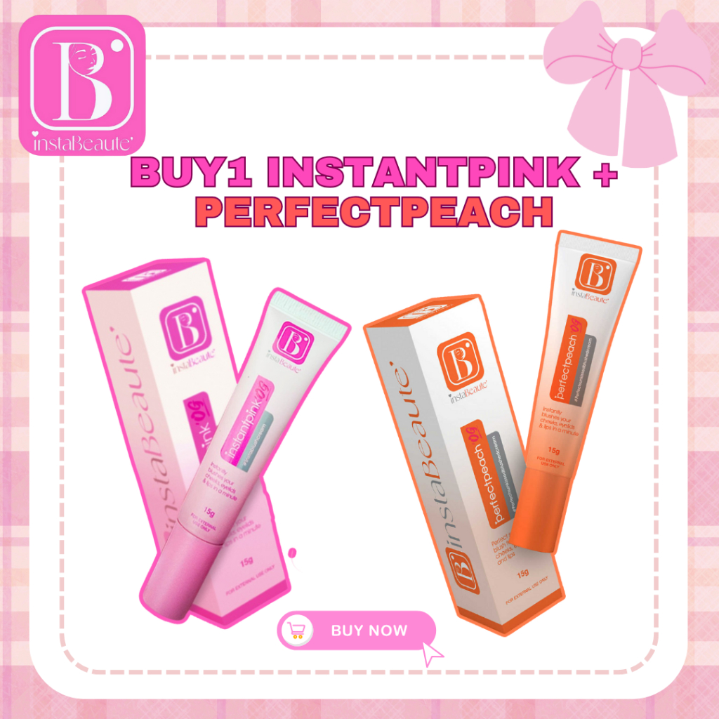 Instabeaute Instantpink + Perfectpeach Blush Cream - Natural & Glowing ...