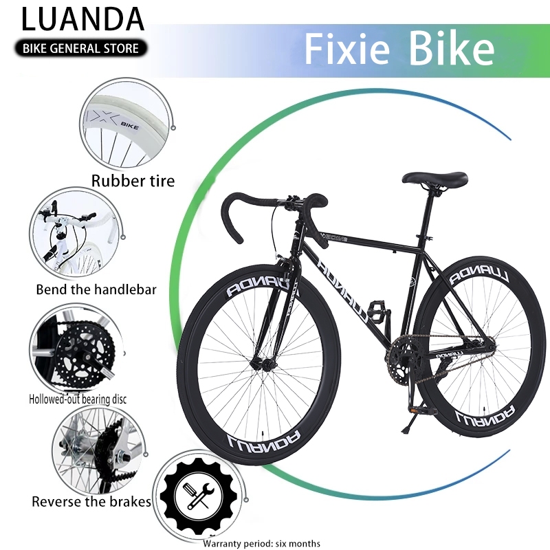 LUANDA Fixie Bike Adult Bike Fixed Gear Bike 7-speed 700 * 23C Bike ...