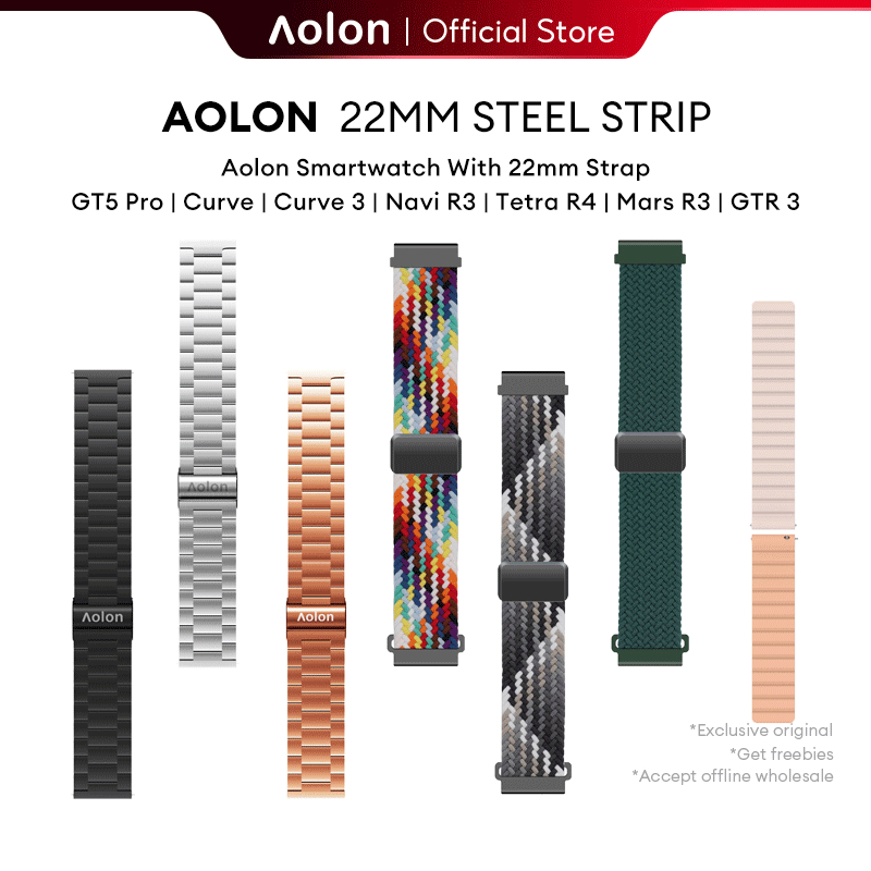 Aolon 22mm Original Smart Watch Stainless Steel Strap For CURVE / CURVE ...