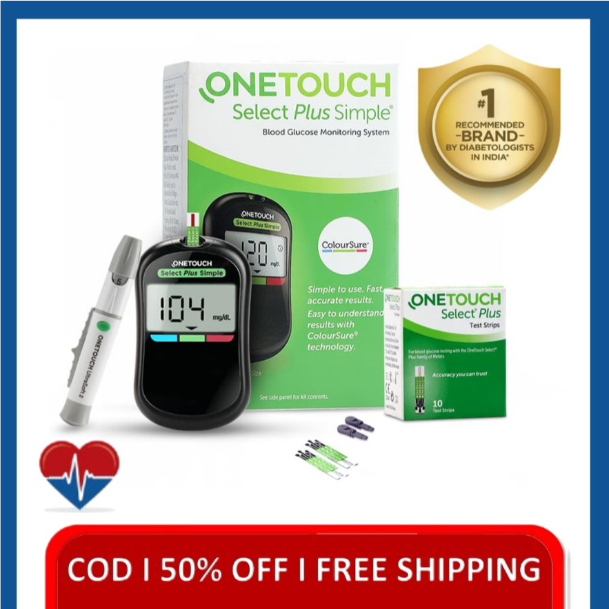 One Touch Select Plus Simple Glucometer Machine or One Touch Select ...
