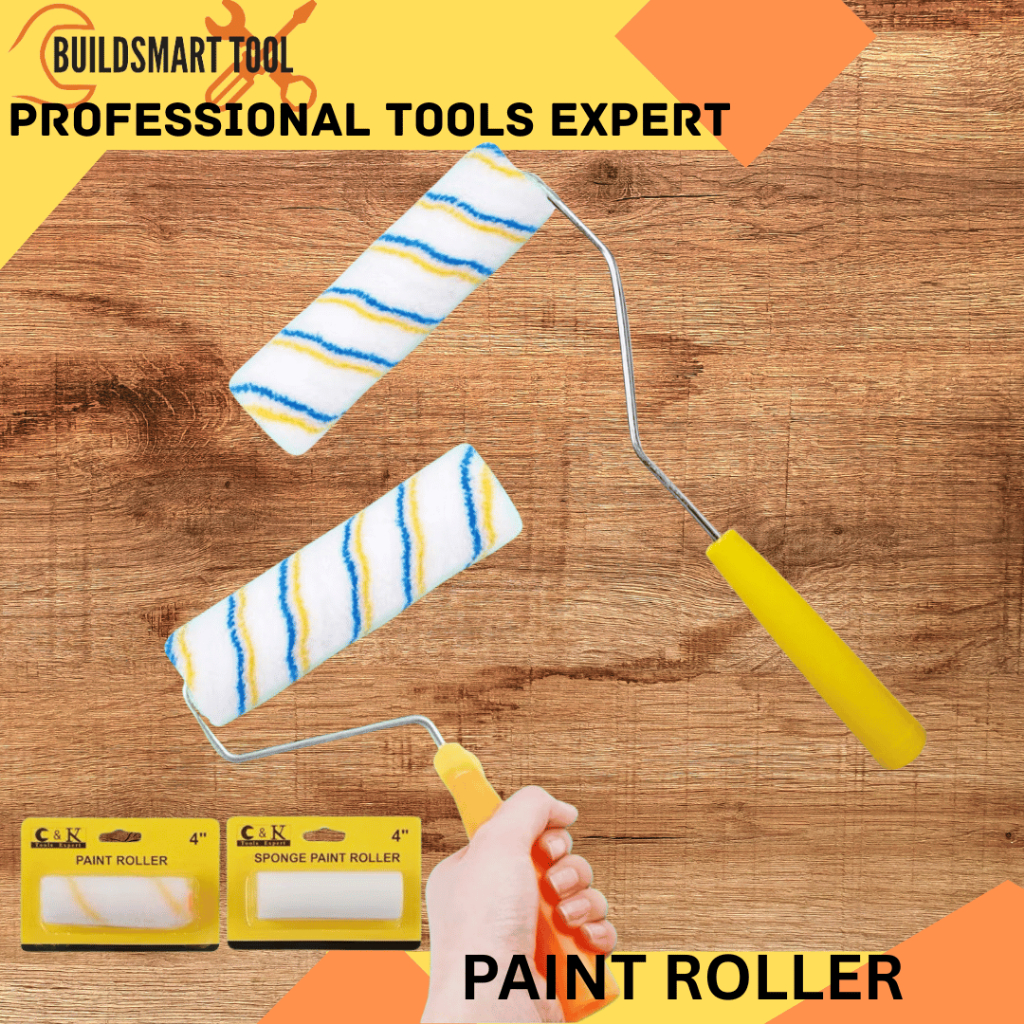 BuildSmart Paint Roller Set – 7" & 4" Baby Roller with Cotton Sponge ...