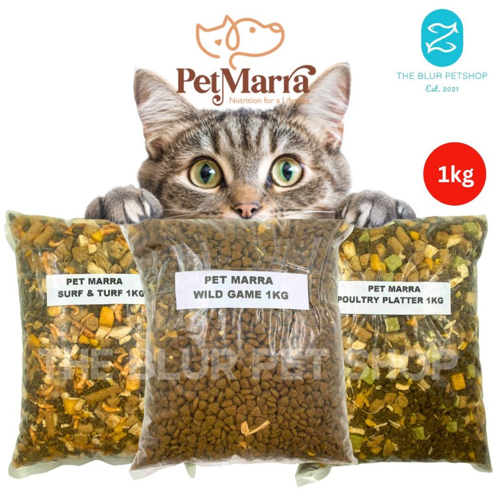1kg Pet Marra Raw Recipe Cat Food All Stages Adult Kitten Dry Raw ...