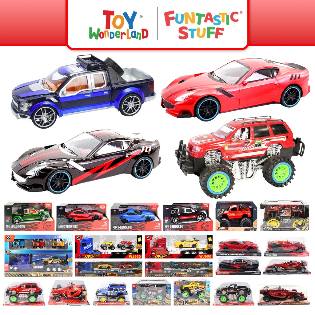 Toy Wonderland Friction Toy Cars for Kids – Racing Cars, Trucks ...
