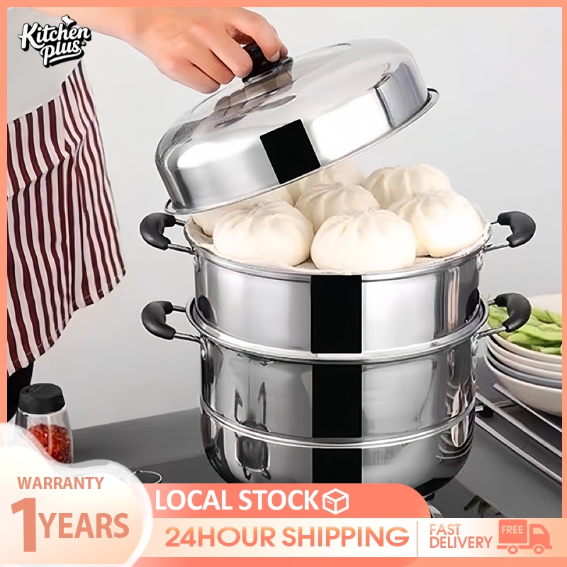 Steamer 3 layer stainless food steamer Stainless 28cm Steamers 3 layer ...