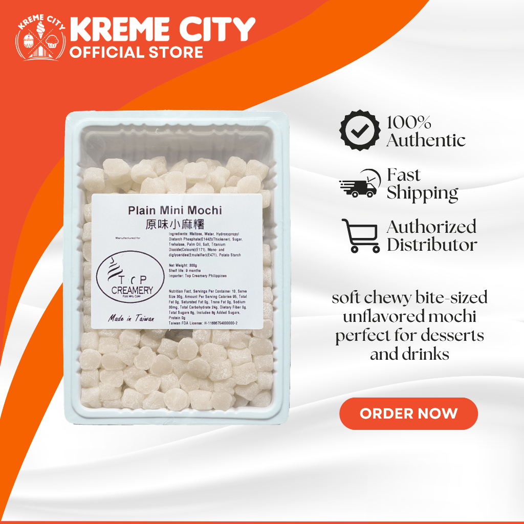 TOP Creamery Mini Mochi Plain 300g | Shopee Philippines