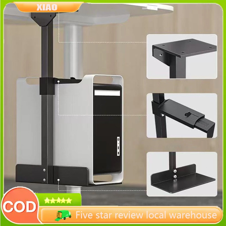 COD Case Holder Under Desk Adjustable CPU Stand Wall Side Computer Lift ...