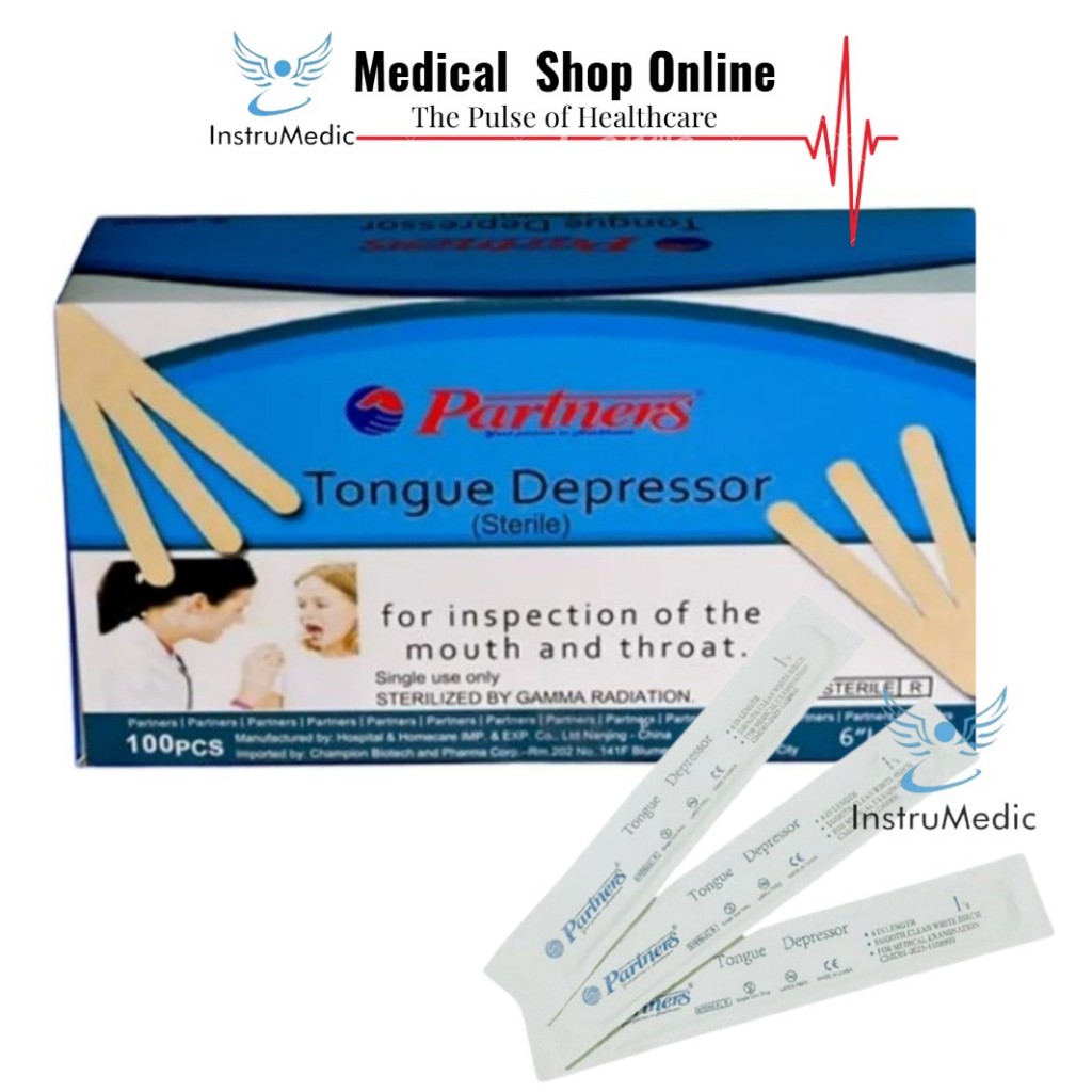 Partners Sterile Tongue Depressor (1 Box - 100pcs) Medical Supplies>Others | Shopee Philippines