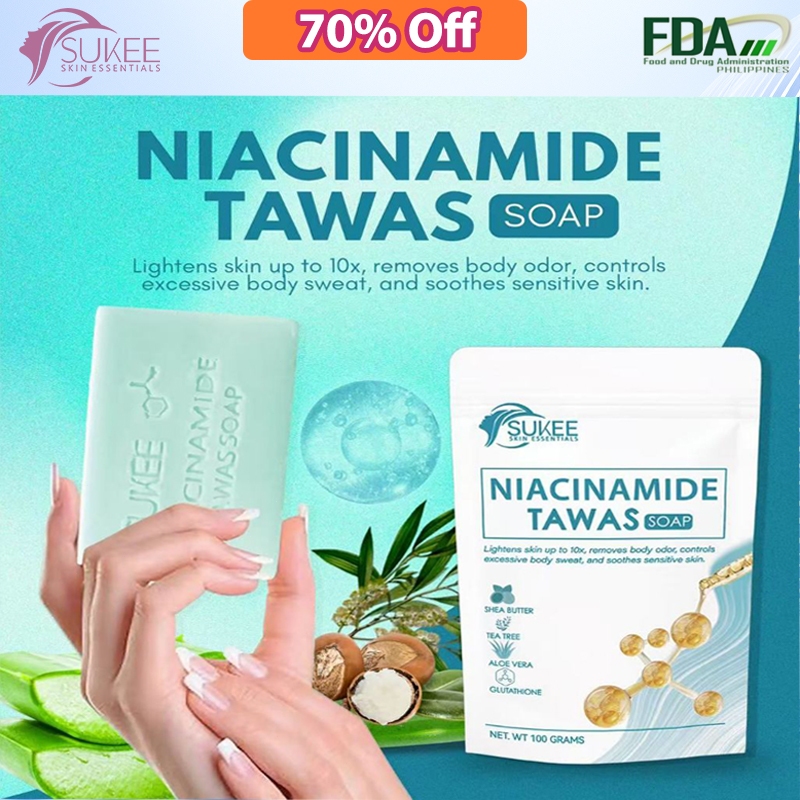SUKEE Niacinamide Tawas Soap 20x Effective Clean Body Soap Whitening ...