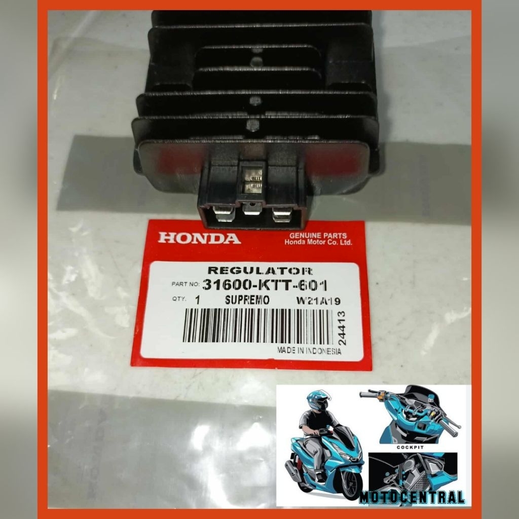 tmx supremo regulator 5pin 31600-KTT-601 honda indonesia | Shopee ...