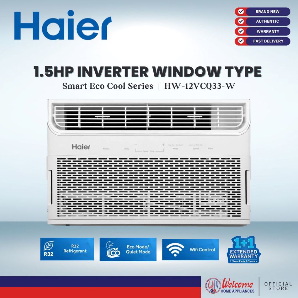 Haier 1.5HP Inverter Window Type Aircon Smart Eco Cool with Wifi HW ...