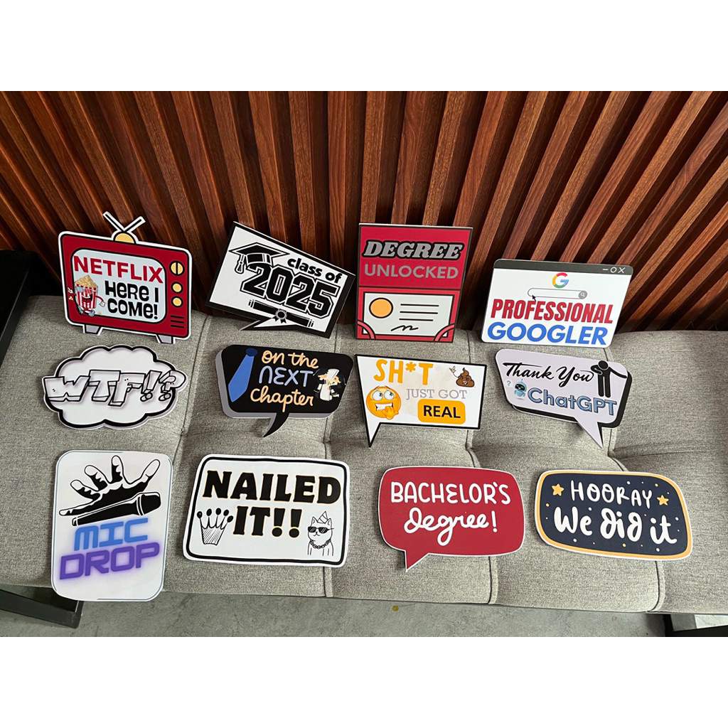 Per Piece Photobooth Sintraboard Props for Graduation Recognition ...
