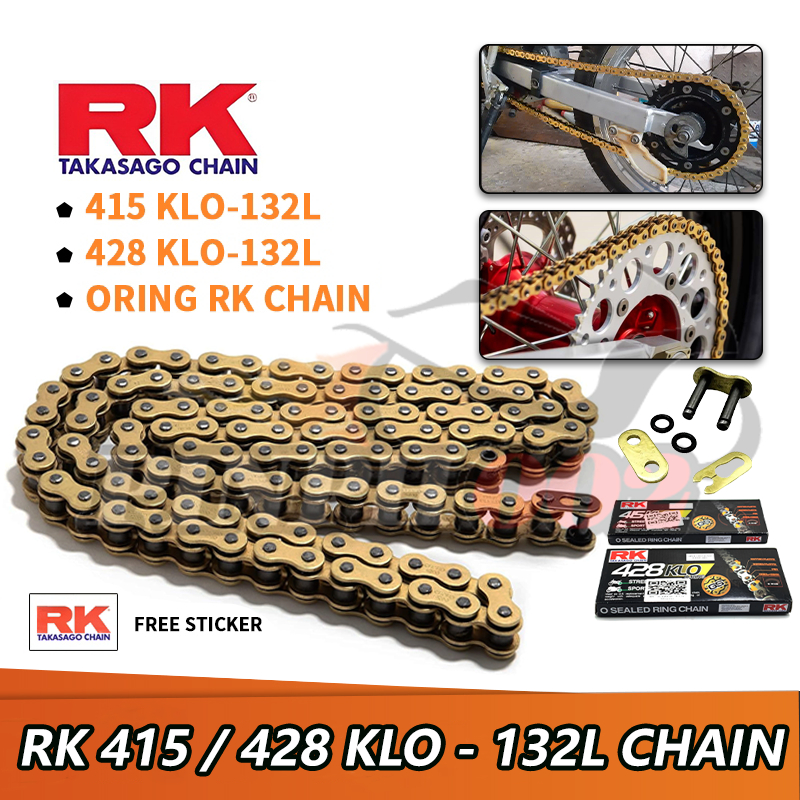 RK Racing Chain Motorcycle O-Ring Oil Seal Chain 415/428 KLO-132L ...
