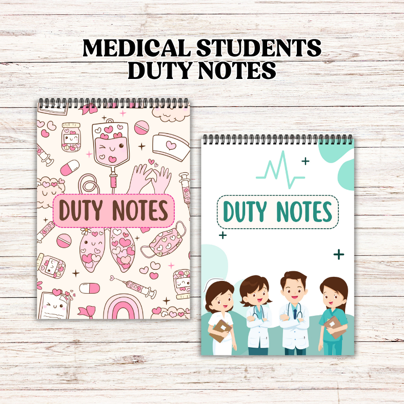 A&J Medical Students Nursing Duty Notes Mini Notebook Record Tickler 50 ...
