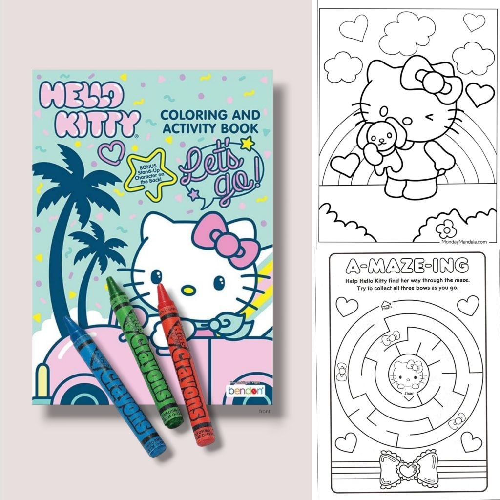 Hello Kitty Coloring Activity Book Birthday Party Giveaway Souvenir ...