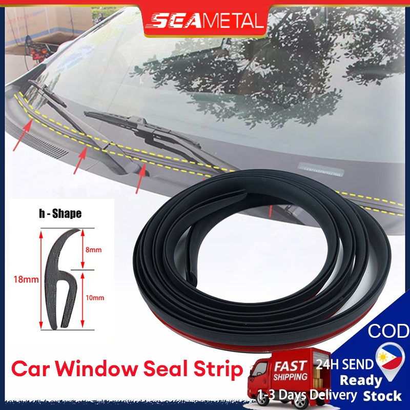 SEAMETAL Universal 2M Car Window Seal Strip Type H Rubber Front ...