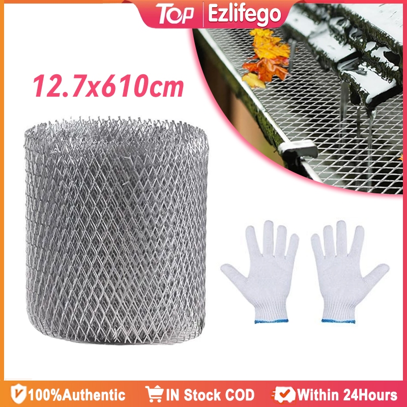 Aluminum Gutter Guard Mesh 12.7x610cm Anti Rust Tropical Climate Roof ...