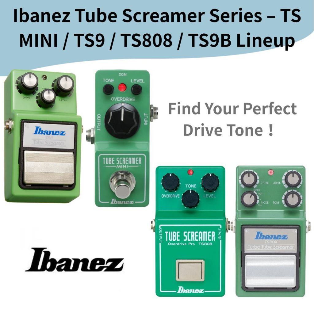 Ibanez Tube Screamer Series TS MINI TS9 TS808 TS9B Overdrive Pedal ...