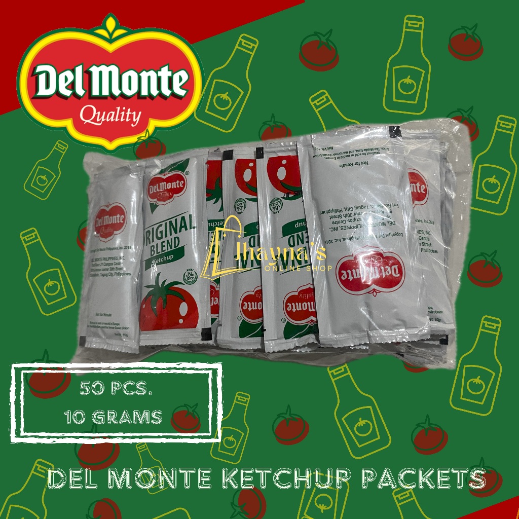 KETCHUP PACKETS 10g | DEL MONTE | 50PCS PER PACK | Shopee Philippines