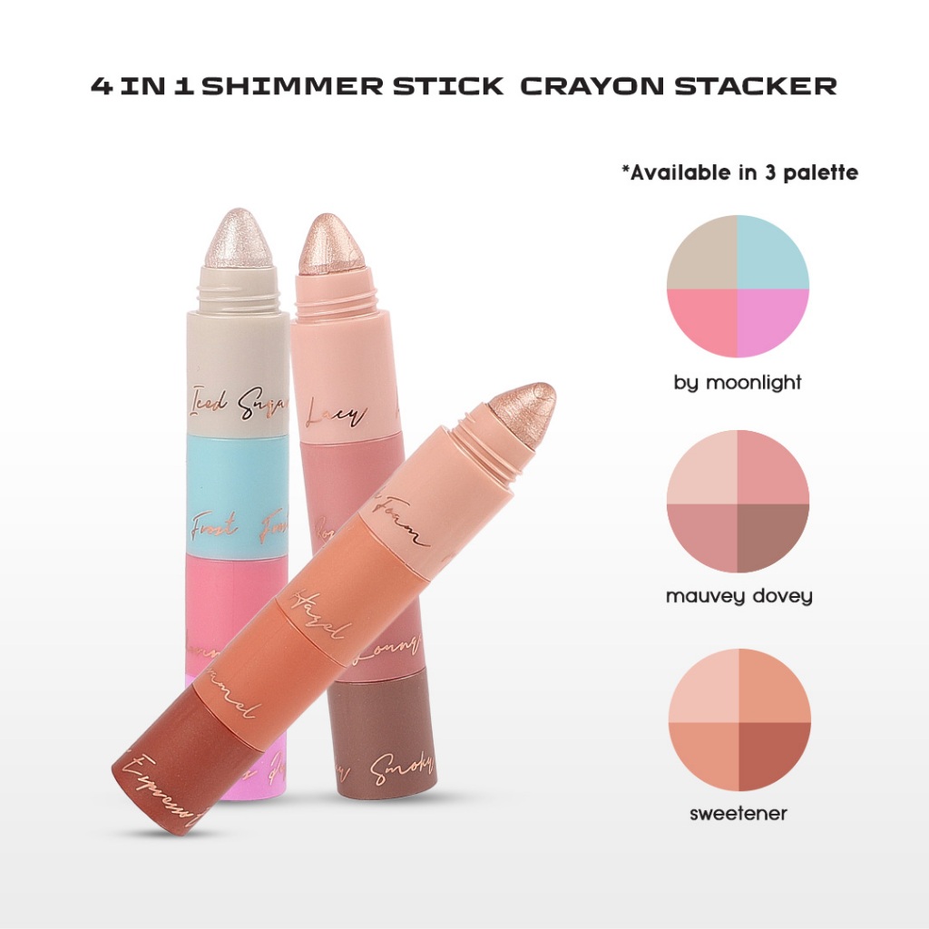 BYS 4 in 1 Shimmer Stick Crayon Stacker | Shopee Philippines