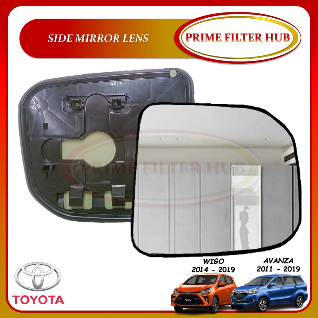 Side Mirror Lens for Toyota Wigo (2014 - 2019), Toyota Avanza (2011 ...