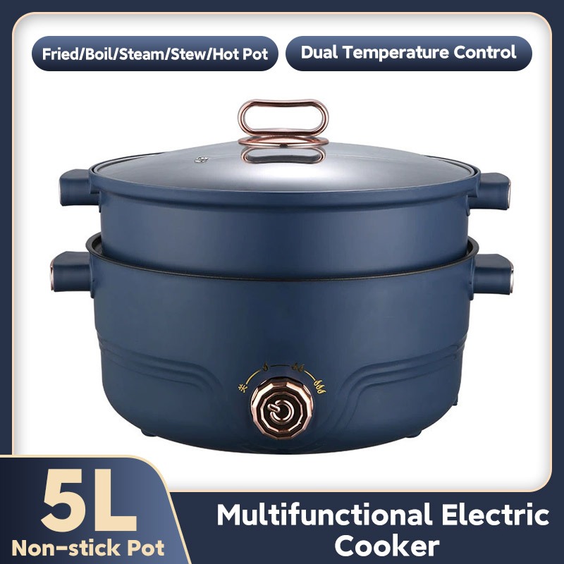 5L Multifunctional Electric Cooker 1000W Rice Cooker With Steamer ...