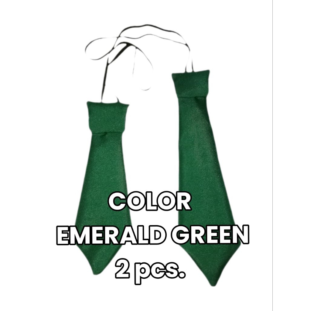 necktie/ COLOR EMERALD GREEN/ Katrina/2pcs | Shopee Philippines