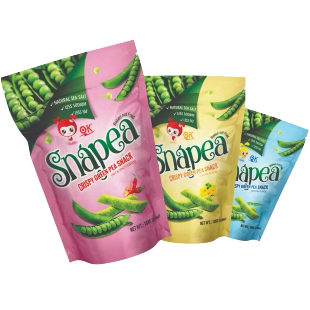 OK Snapea Crispy Green Pea Snacks 108g | Shopee Philippines