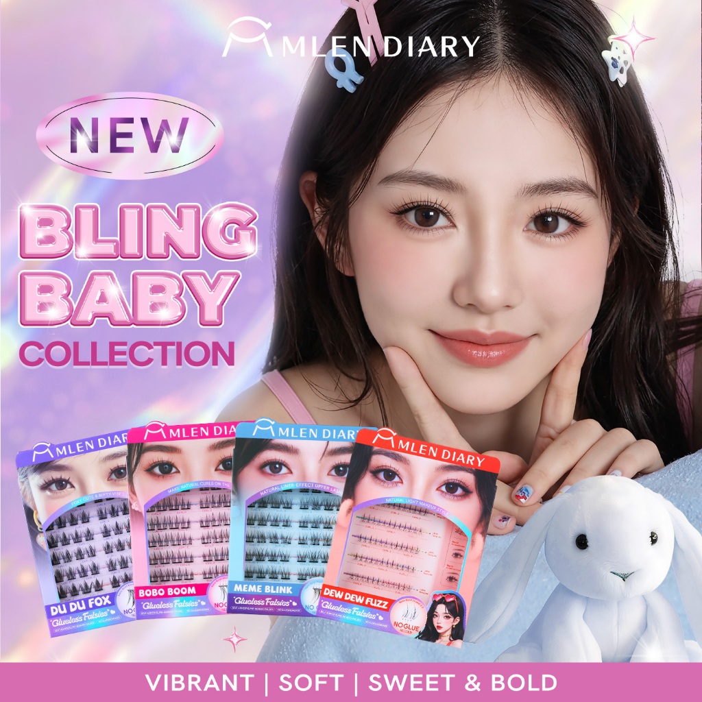 MLEN DIARY Self Adhesive Eyelashes For Beginners No Need Use Glue ...