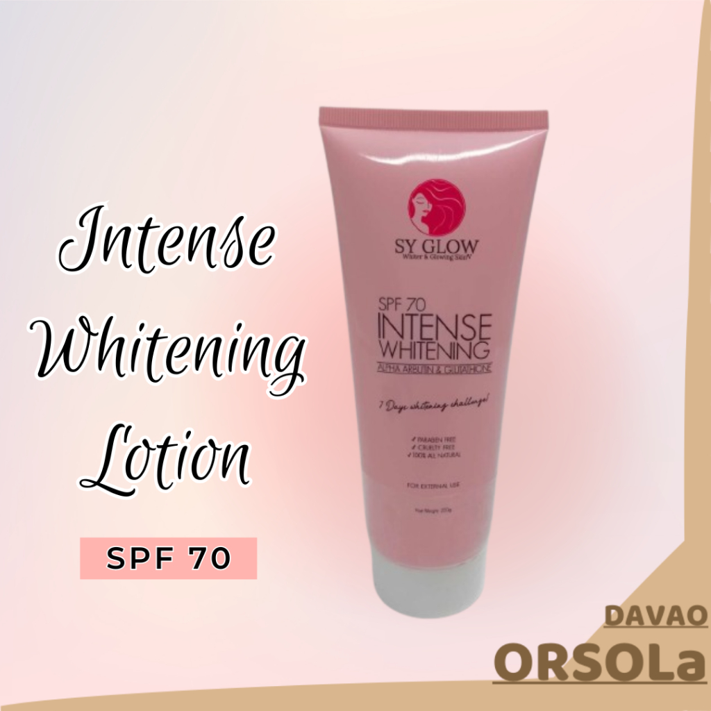 ORSOLA SPF70 INTENSE WHITENING LOTION SY GLOW 250ml (DAVAO) | Shopee ...