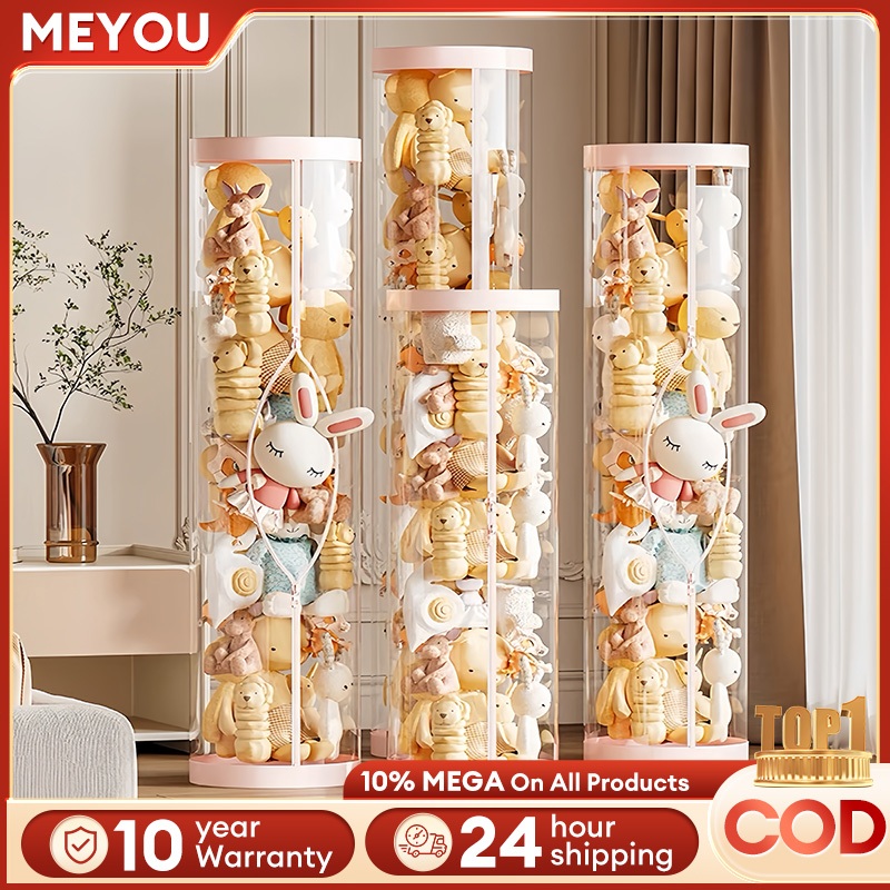 MEYOU Stuff Toy Organizer Toy Organizer Doll Storage Box Transparent ...