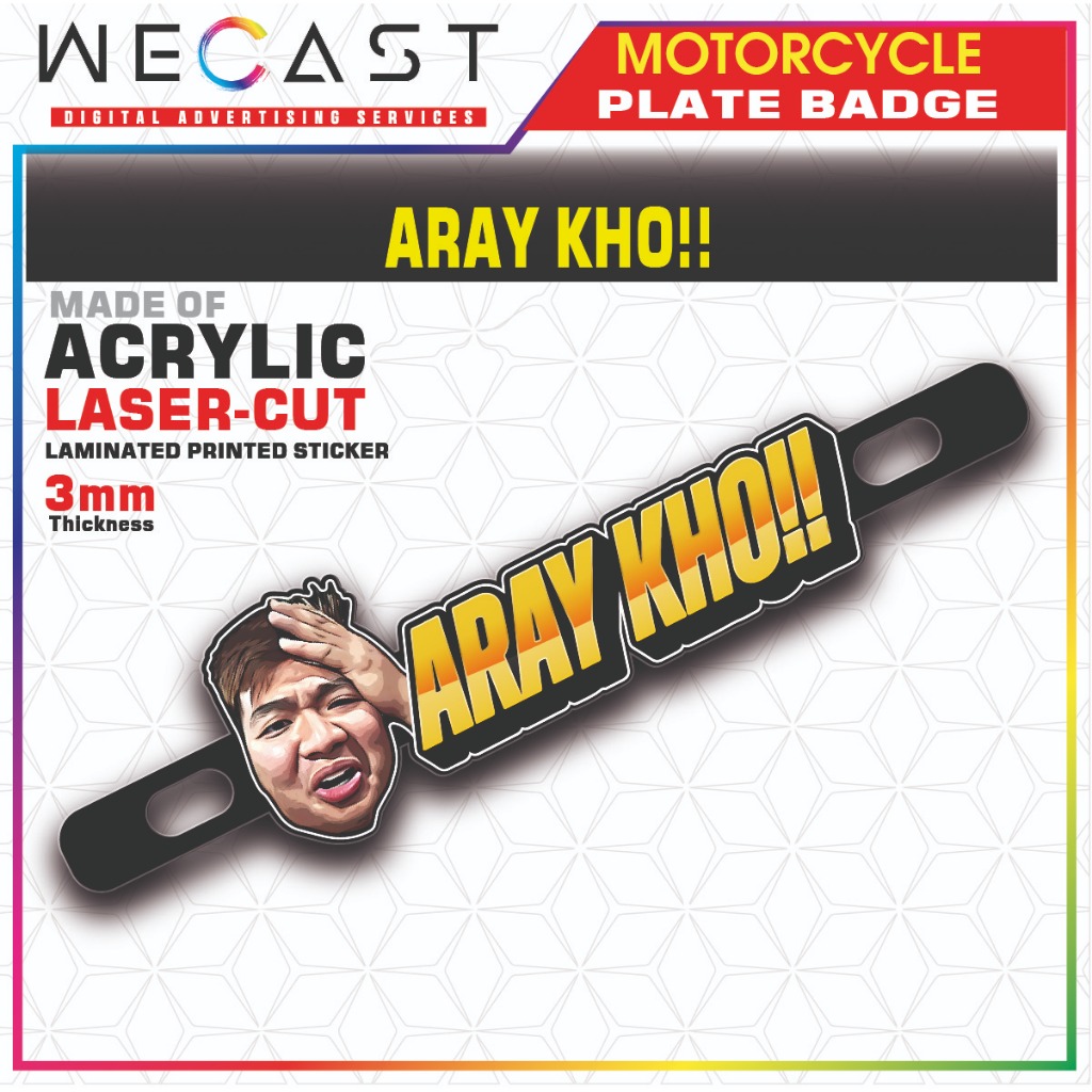 ARAY KO Custom Plate Badge - KUPAL KABA BOSS? Malupiton Motorcycle Meme ...