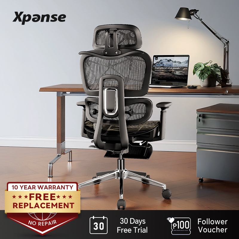 Xpanse Black Office Chair Ergonomic Chair Computer Reclining Chair ...