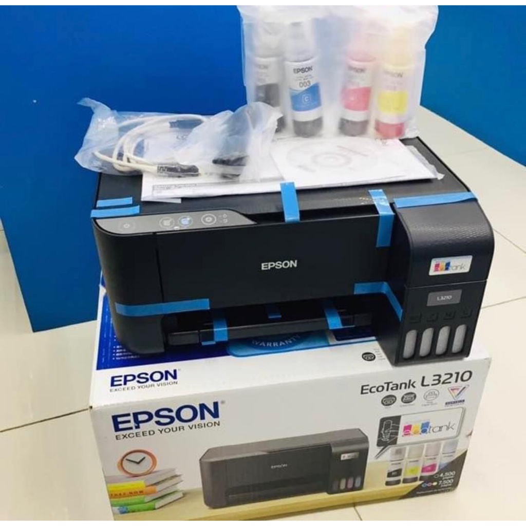 Brand New EPSON Printer Eco Tank L3210 Multifunction Wireless 3 In 1 ...